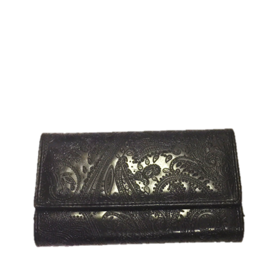 Relic Trifold Checkbook Wallet Black Embossed Paisley Design – Repeat Love